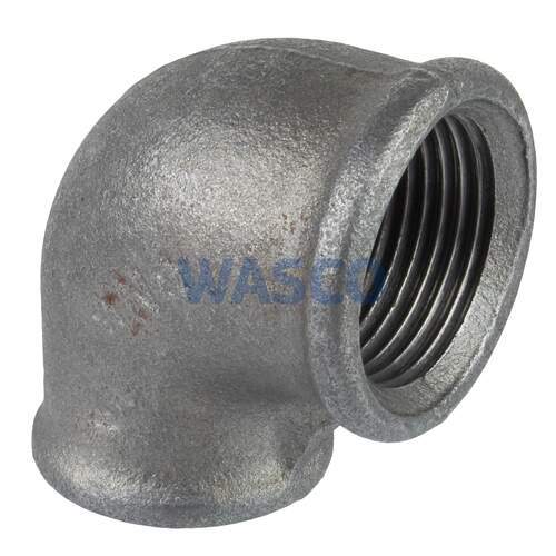 Nefit Industrial Malleable staal zwarte knie 90° 1" x 3/4" 2x binnendraad - Wasco