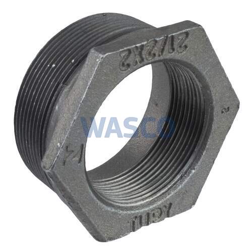 Nefit Industrial Malleable staal zwarte verloopring 2.1/2" x 2" buitendraad x binnendraad - Wasco