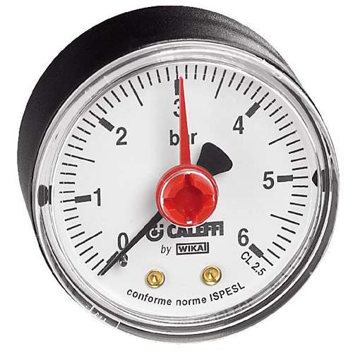 Caleffi 557 manometer 1/4" axiaal 0-4bar - Wasco