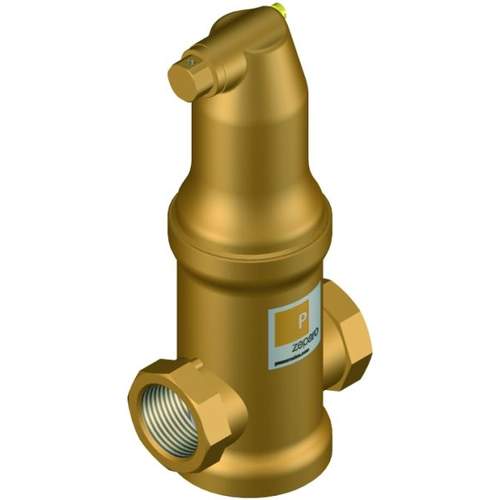 Pneumatex Zeparo Vent ZUV 40 luchtafscheider 1.1/2" 2x binnendraad horizontaal messing (max.) 10 ...
