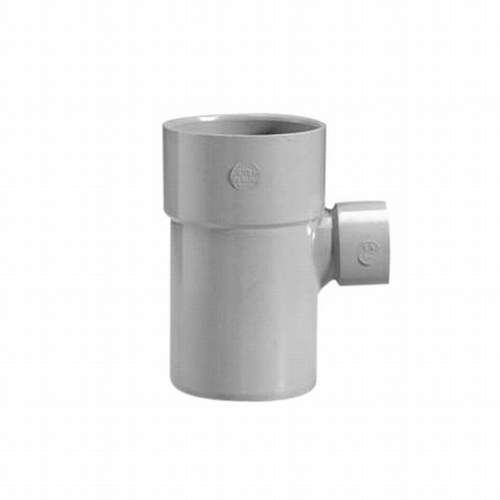 Nicoll PVC HWA verloop t-stuk 100 x 50 mm 90° mof/mof/spie grijs - Wasco