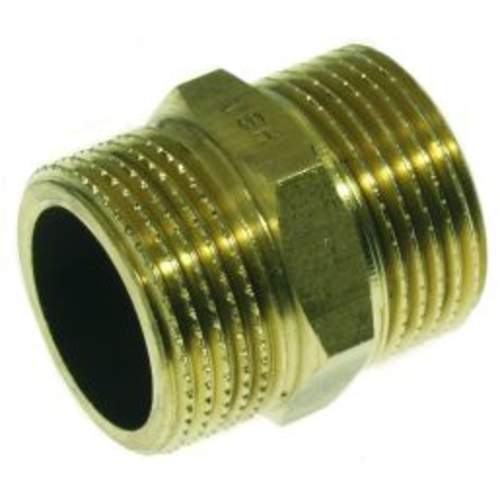 VSH Messing draadfitting dubbele nippel 1/4" x 1/4" 2 x buitendraad - Wasco