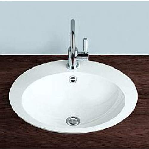 Alape EB.O600H inbouw waskom ovaal 60 x 50 met kraangat - Wasco