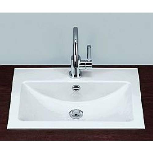 Alape EB.R585H inbouwwaskom rechthoek 585 x 405 mm - Wasco