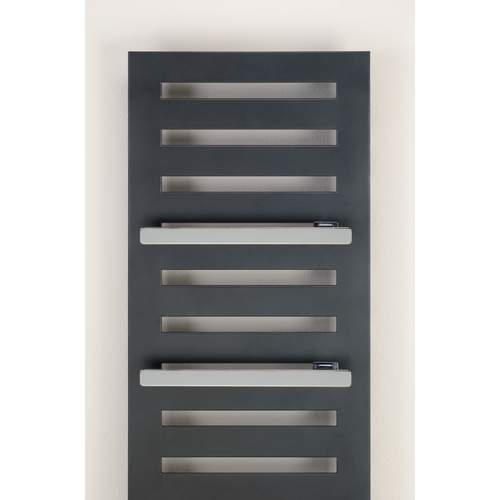 Zehnder Metropolitan Bar designradiator, elektrisch, l= 600 mm, h= 1540 mm, 871 Watt, RAL9016 ...