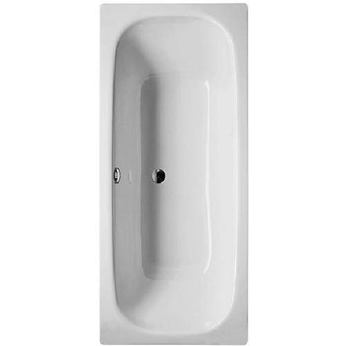 Bette Duett bad hoek links, paneel rechts 170 x 80 cm wit - Wasco