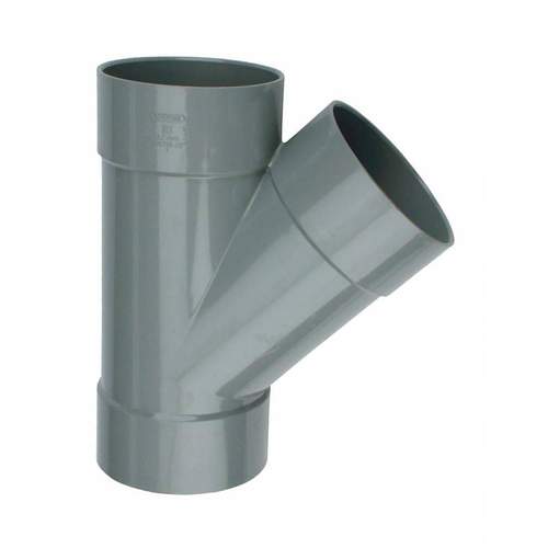 Girpi PVC lijm T-stuk 50x40mm 45° mof/mof/mof 110073 - Wasco