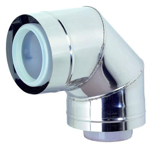 Ubbink Rolux concentrische bocht 87° Ø60/100 mm PP/INOX voor ...