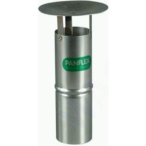 Panflex regenkap rvs 100 mm, enkelwandig - Wasco