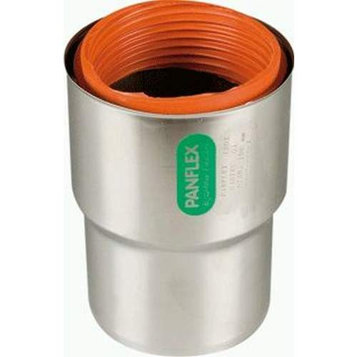 Panflex adapter Inox CE rvs 130-130 mm - Wasco