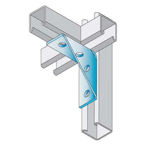 Wemefa FlamcoFix Strut hoekverbinding 90° W x 2-2 gelaste versterking ...