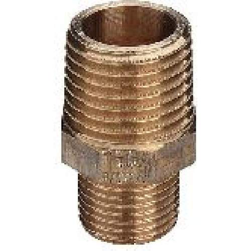 Viega Verloopnippel 2x buitendraad 3/4 x 1/2 zeskant brons model 3245 - Wasco