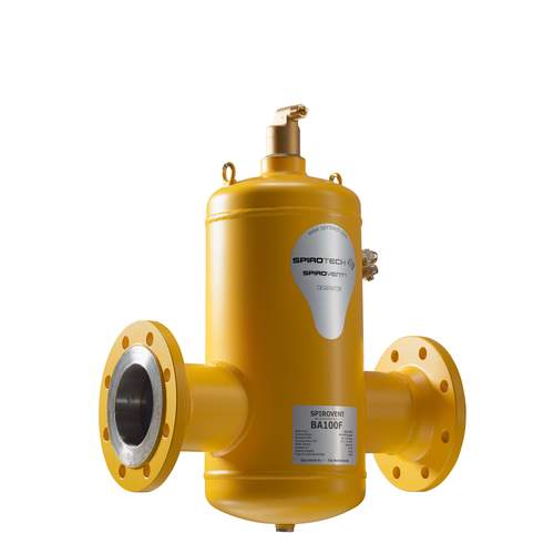 Spirotech SpiroVent luchtafscheider, horizontaal, DN100, 2x flens ...