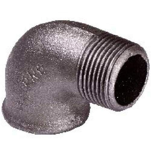 Nefit Industrial Malleable staal zwarte knie 90° 1/4" binnendraad x buitendraad - Wasco