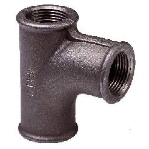 Nefit Industrial Malleable staal zwarte t-stuk 3x 2" binnendraad - Wasco