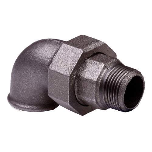 Nefit Industrial Malleable verzinkt 3-delige koppeling 90° 1/4" binnendraad x buitendraad - Wasco
