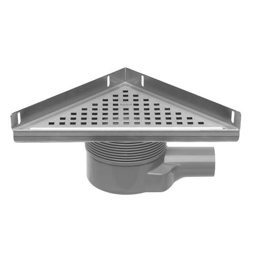 Easy Drain Aqua Plus Delta F drain (hoek) met rooster, geborsteld rvs ...