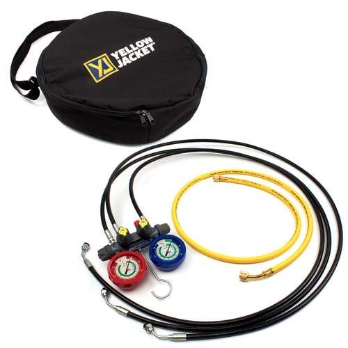 Yellow Jacket Titan 4-weg manifoldset CO² incl. slangen in draagtas - Wasco