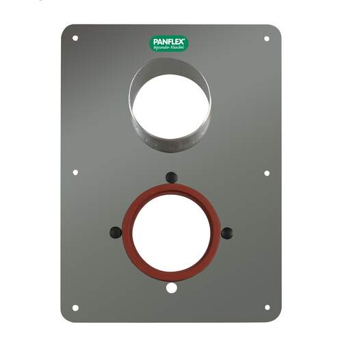 Panflex muurplaat 2-gats rvs 100-100 mm - Wasco