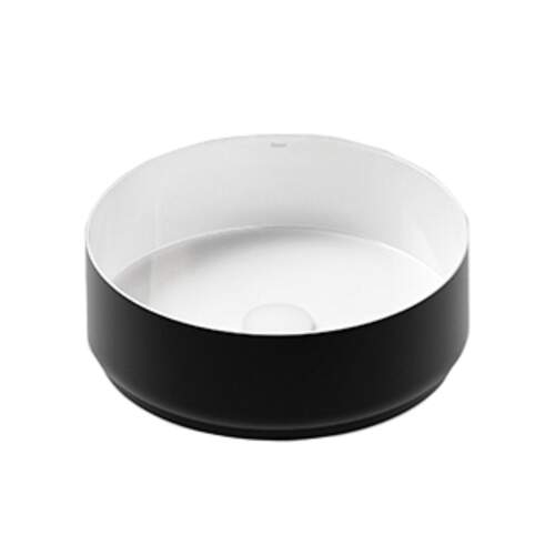 Alape AB.KE400 opb.waskom rond400x116mm zwart afstandsring - Wasco