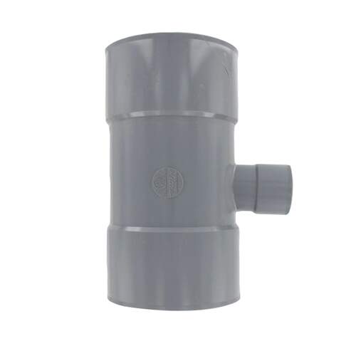 Girpi PVC lijm t-stuk 90° 110 x40 mm mof/mof/mof grijs - Wasco