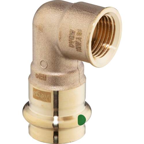 Viega Profipress knie 15x1/2" 90° pers x binnendraad brons met sc-contur - Wasco
