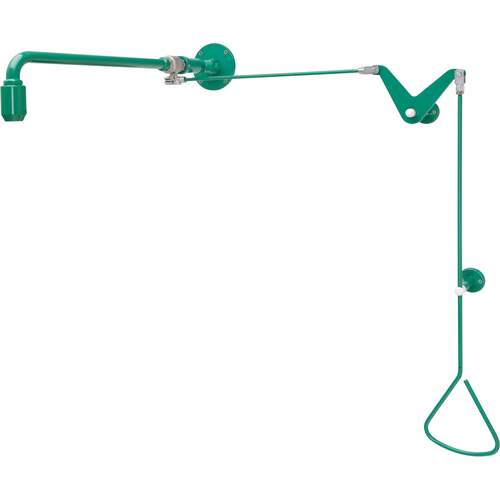 KWC nooddouche met triangel trekstangbediening groen - Wasco