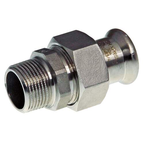 VSH XPress RVS 304 schroefkoppeling 35mm x 1 1/4, pers-buitendraad ...