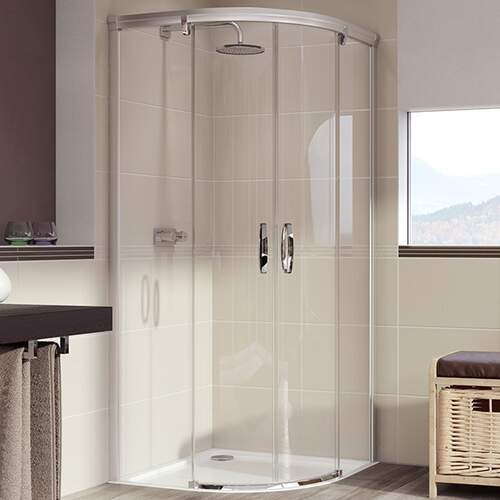 Huppe Aura Elegance schuifdeur 100 x 80 x 190 cm R:50 wit/helder met ...